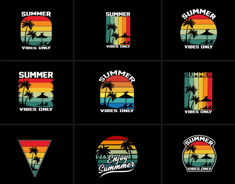 Summer Sunset Retro T Shirt Design By Nurearth On Deviantart