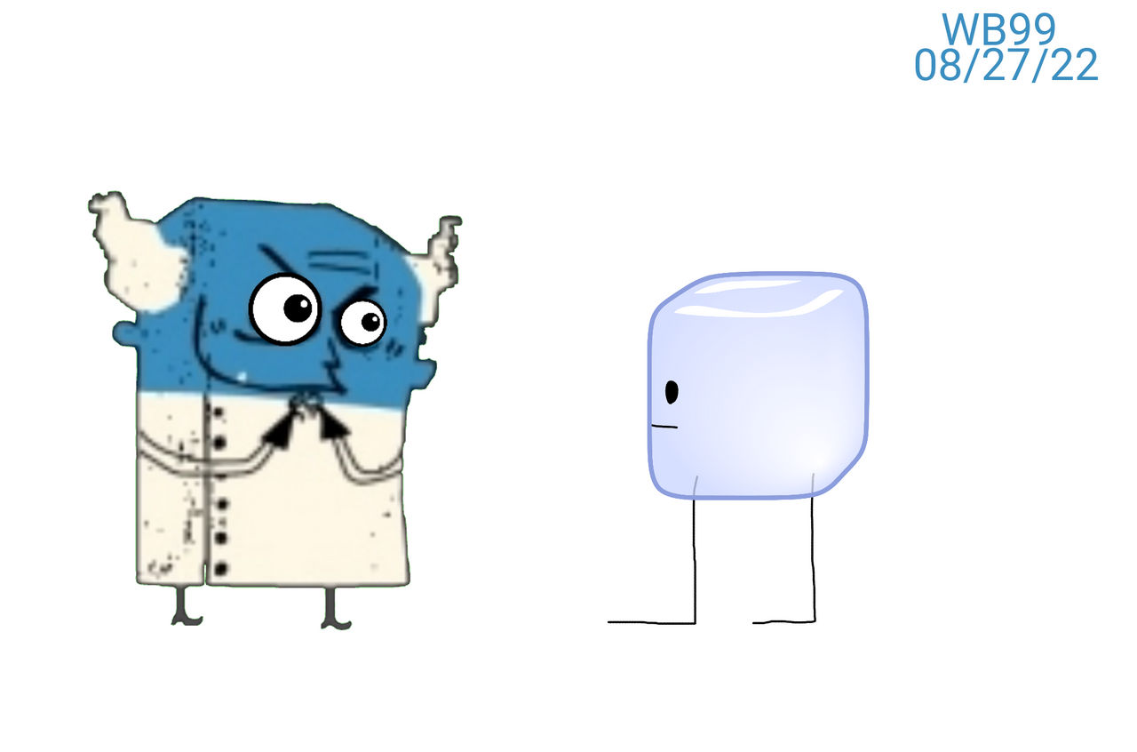 The Target Mad Scientist Meets Ice Cube From Bfdi By Wessieboi99 On Deviantart