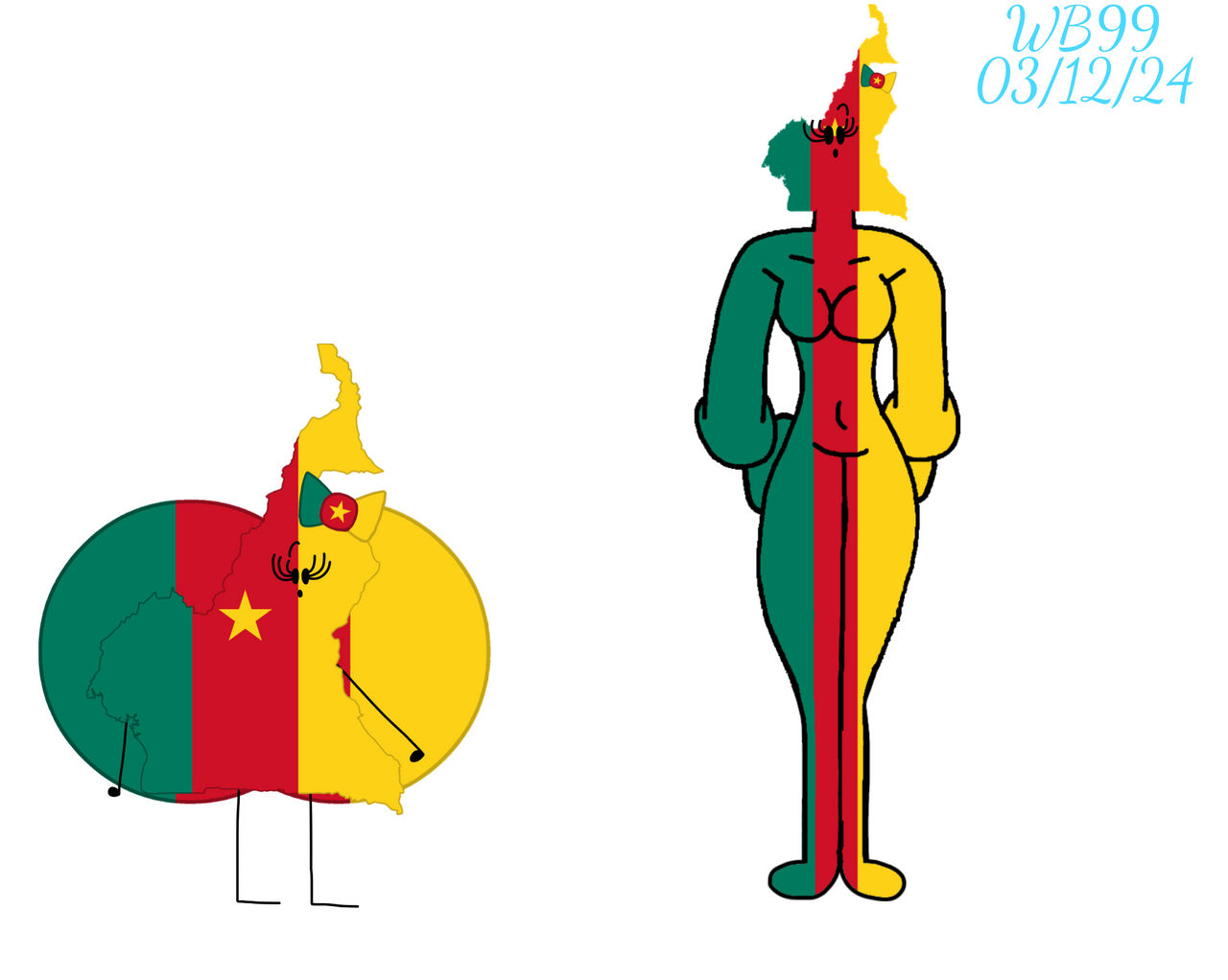 Cameroon Meets Her Anthro Clone By Wessieboi99 On Deviantart