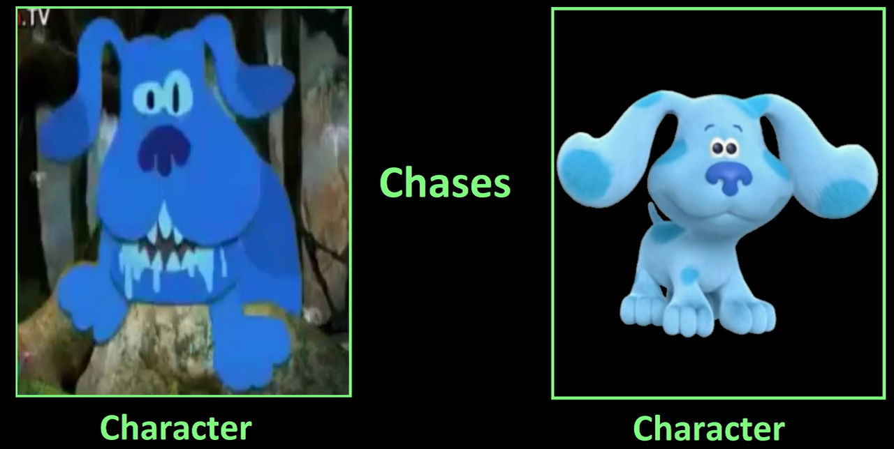 If Blue Blues Clues Chases Her Evil Clone Mad By Ehrisbrudt On Deviantart