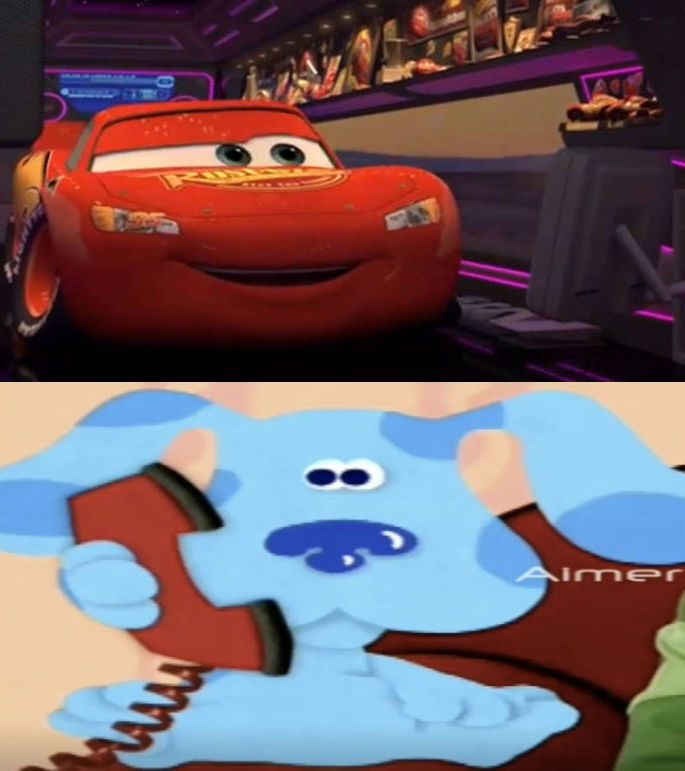 Blue Blues Clues Calls Lightning Mcqueen By Ehrisbrudt On Deviantart