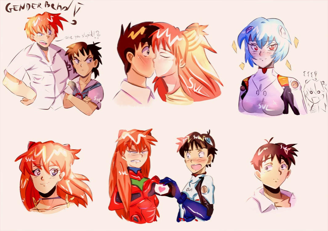 Shinji X Asuka Doodles By Wishmasteria On Deviantart