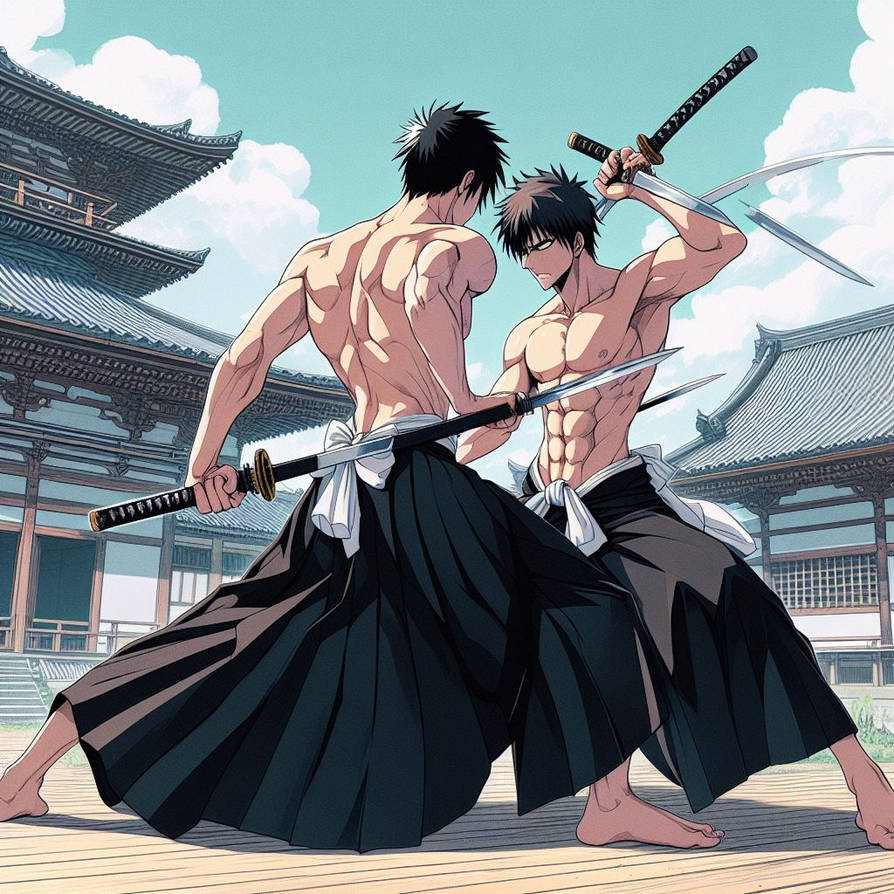 Bleach Two Shirtless Warriors By Wguayana On Deviantart