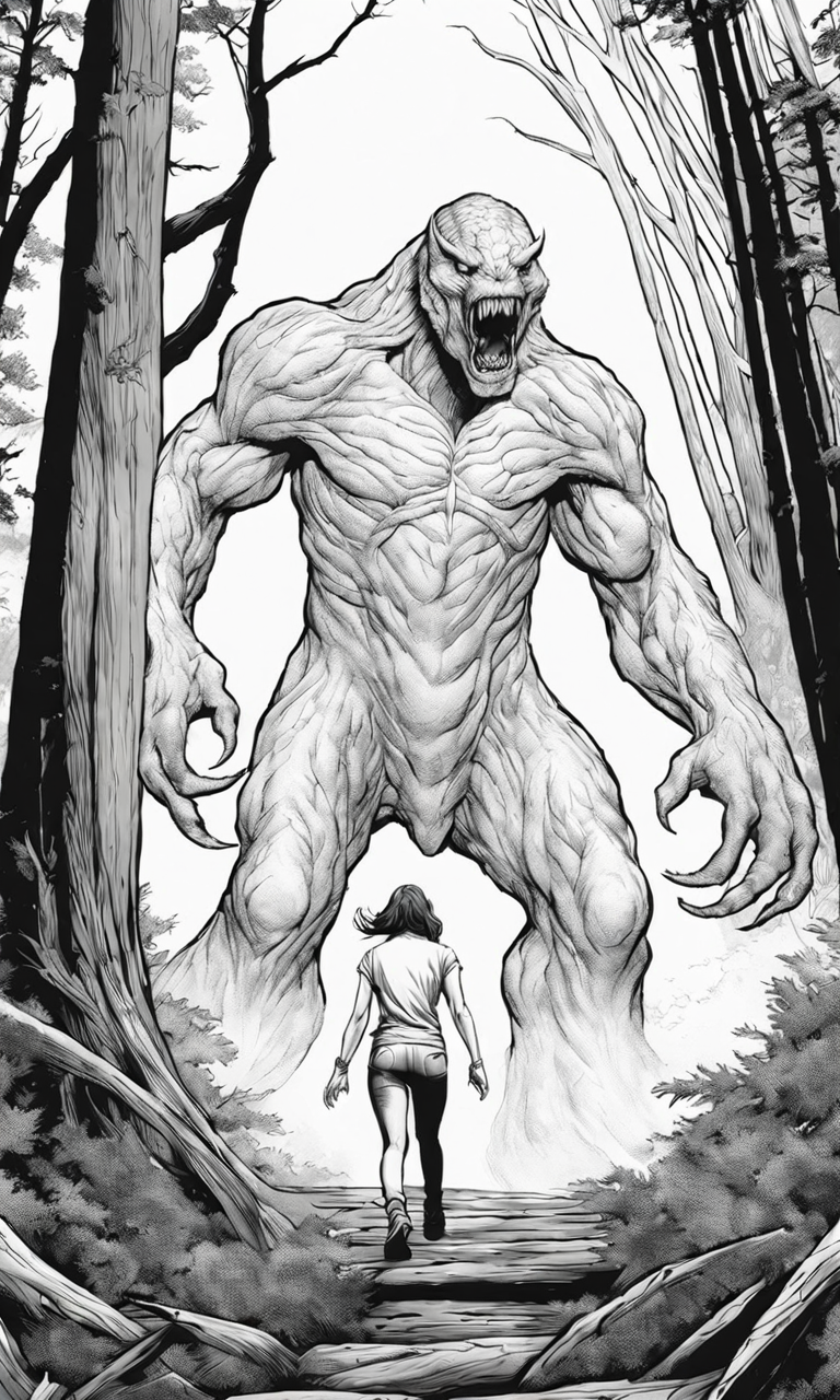 Wendigo Coloring Page By Aardvarkfike On Deviantart