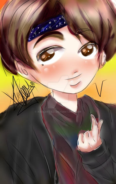 Kim Tae Hyung V Chibi Ver By Kiraantied On Deviantart