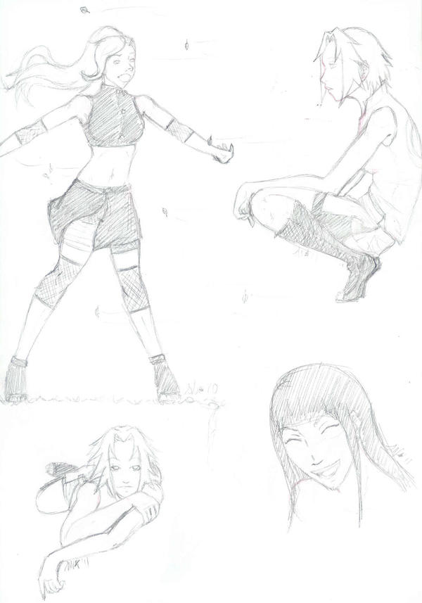 Naruto Girls Sketch 2 By Chiken Skratch On Deviantart