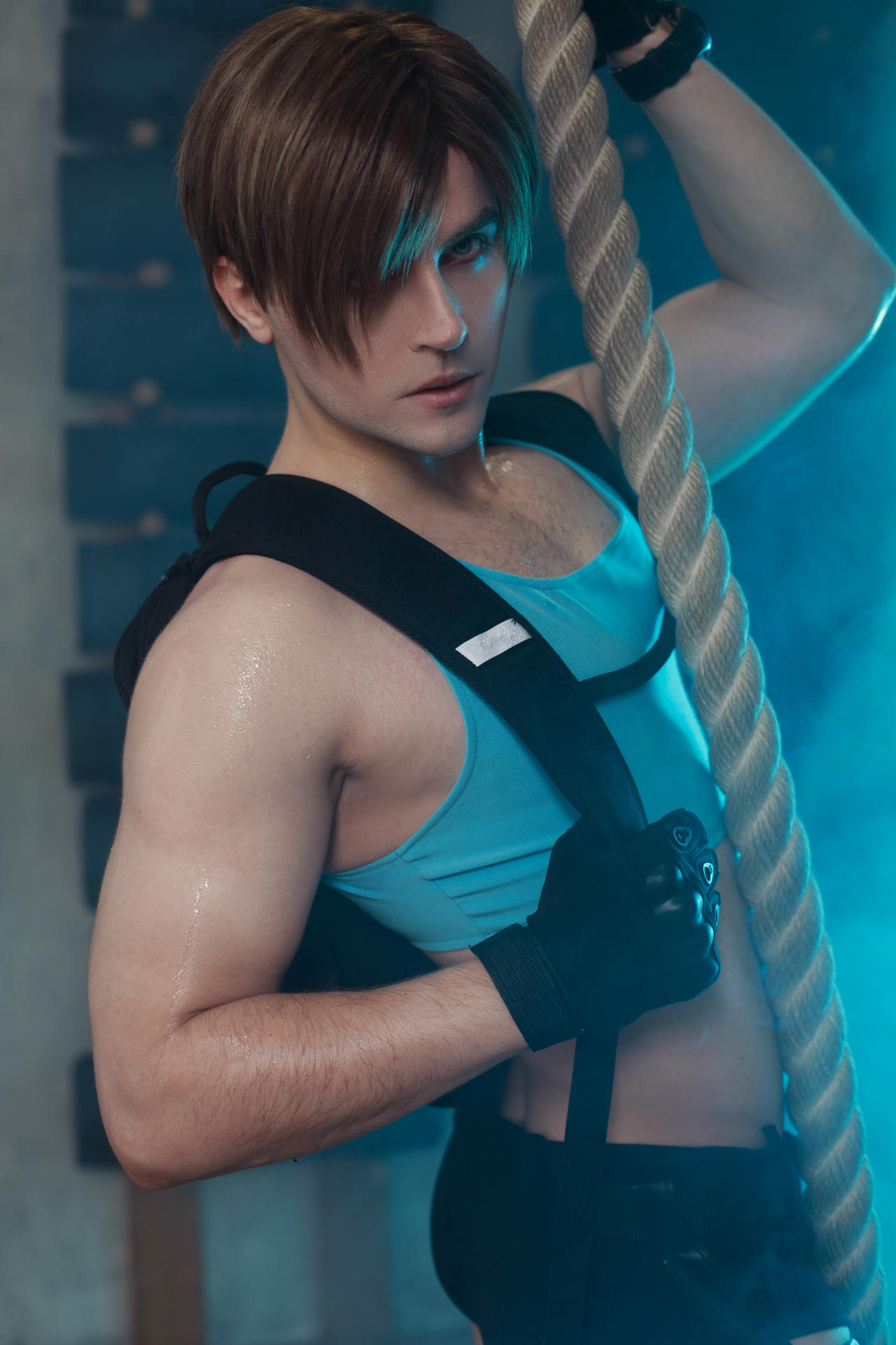 Leon Kennedy Cosplay In Lara Croft Outfit By Graysonfin On Deviantart