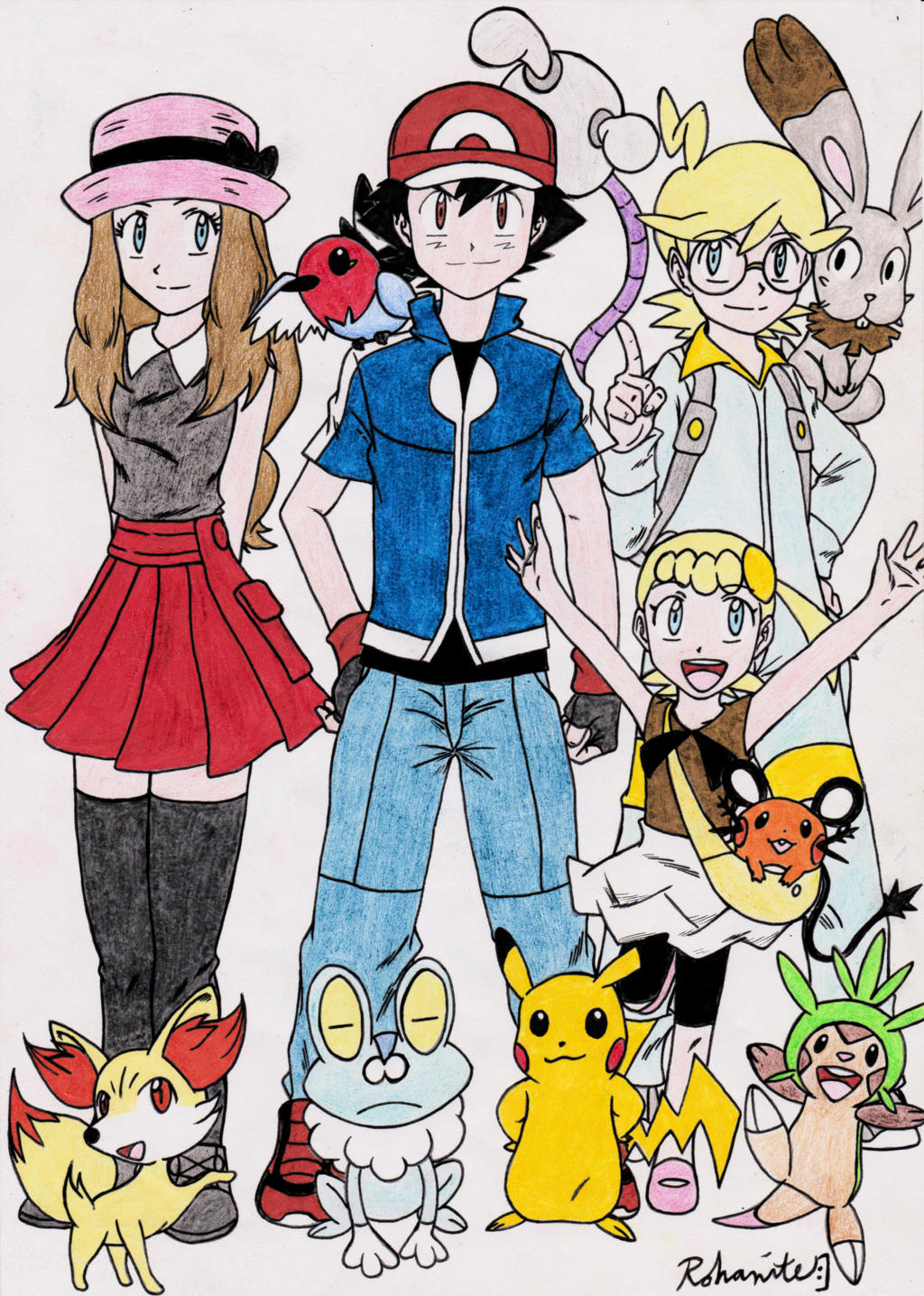 Pokemon XY Main Cast By Rohanite On DeviantArt pokemon-xy-main-cast-by-rohanite-on-deviantart