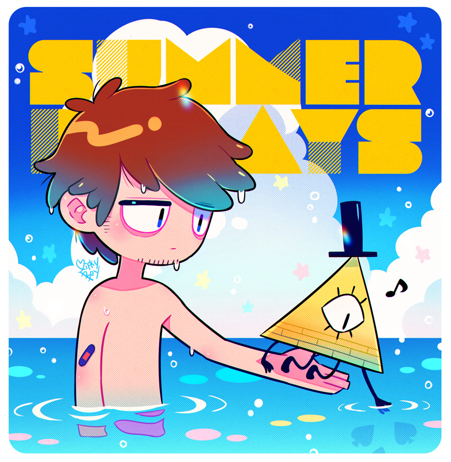 Bill Cipher Dipper Pines Gravity Falls Blue Sky Brown Hair Cyclops