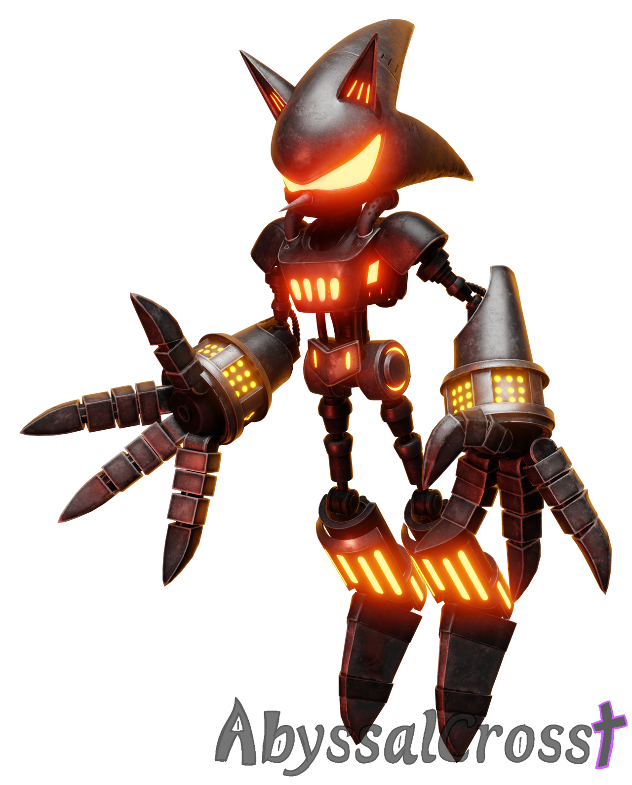 Furnace Metal Sonic Pose 1 By Abyssalcross On Deviantart
