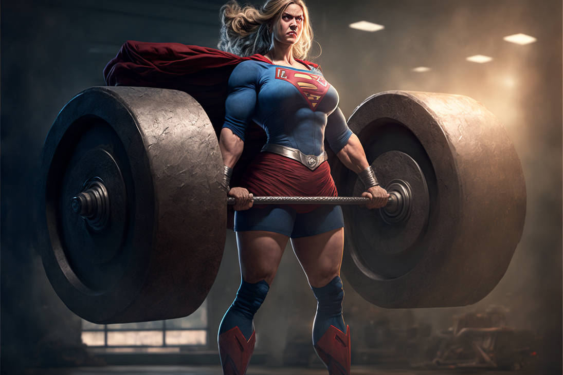 Supergirl Lifting Weights 1 By Willowtreecat On Deviantart