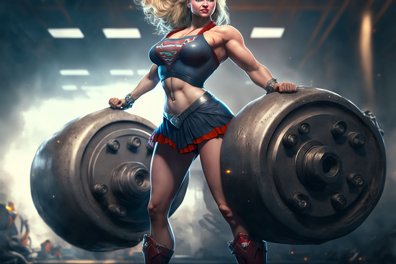 Supergirl Lifting Weights 4 By Willowtreecat On Deviantart