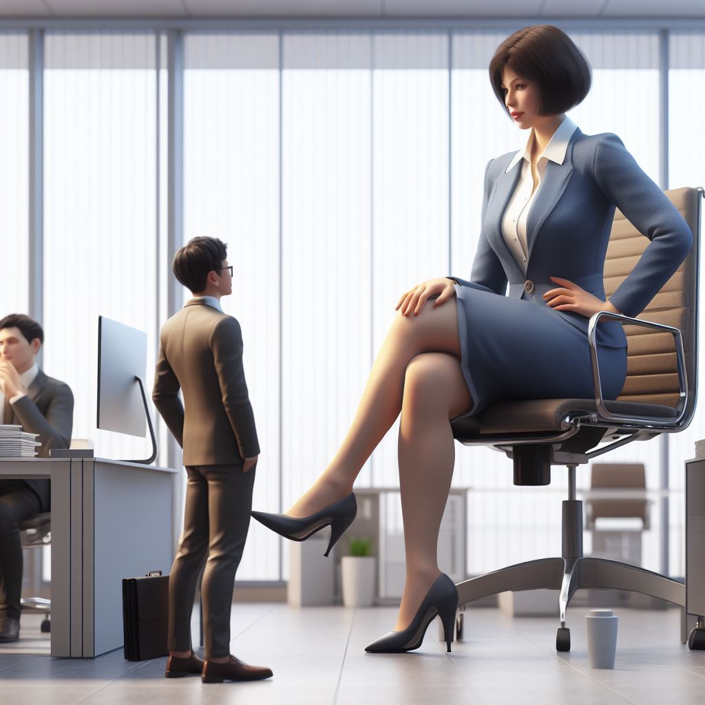 Mini Giantess Tall Woman Boss 2 By Kukoch On Deviantart