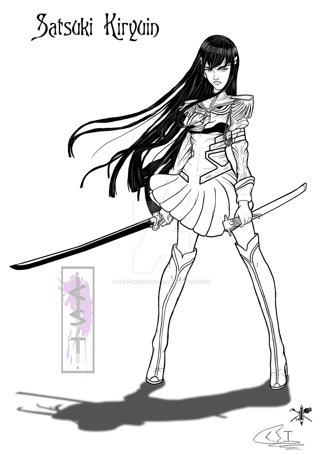 Satsuki Kiryuin Ink By Cassandratroy21 On Deviantart