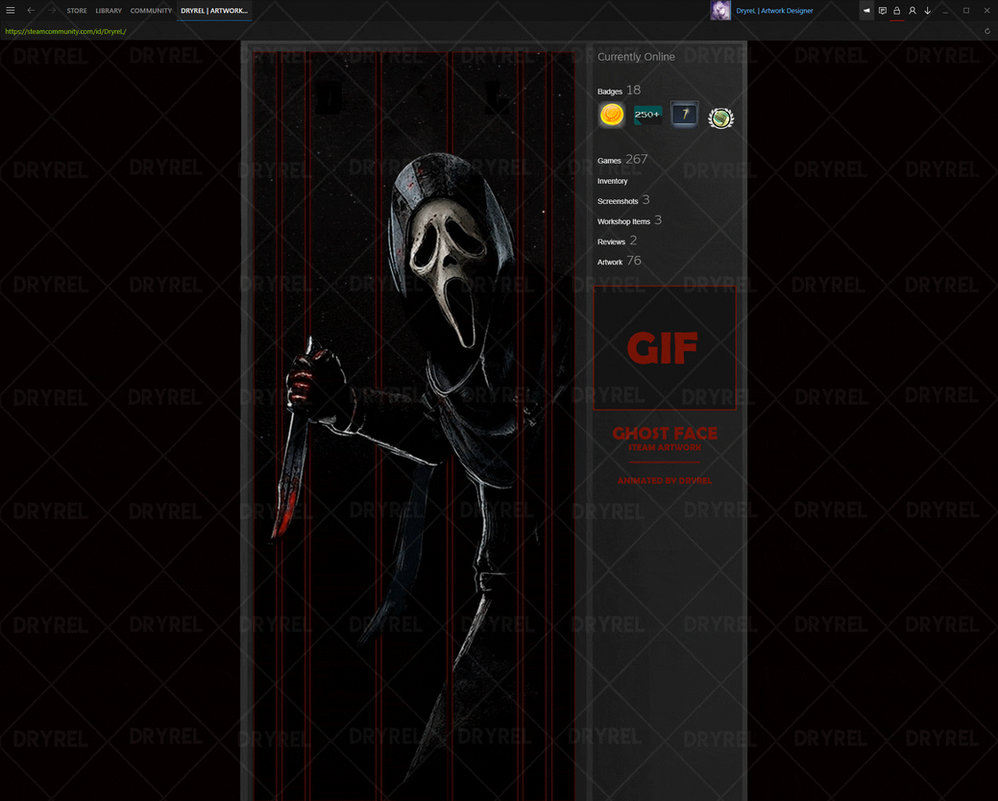 Ghost Face Animated Steam Artwork By Dryrel On Deviantart
