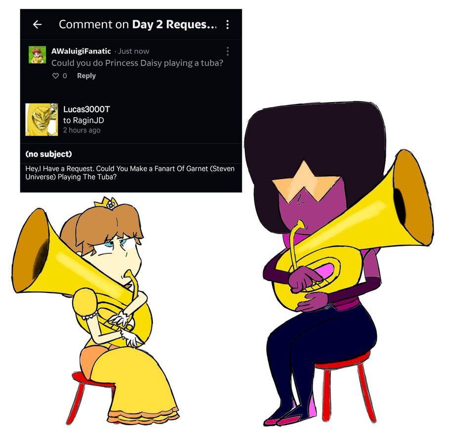 Request 14 15 Princess Daisy And Garnet Tubas By Raginjd On Deviantart
