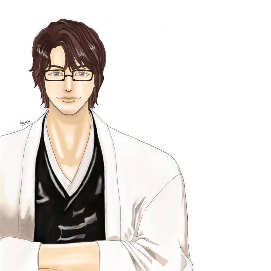 Aizen Sosuke With Glasses By Rosaliaarts On Deviantart