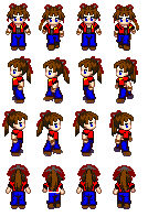 Claire Redfield RPG Sprites by PrincessKali on DeviantArt