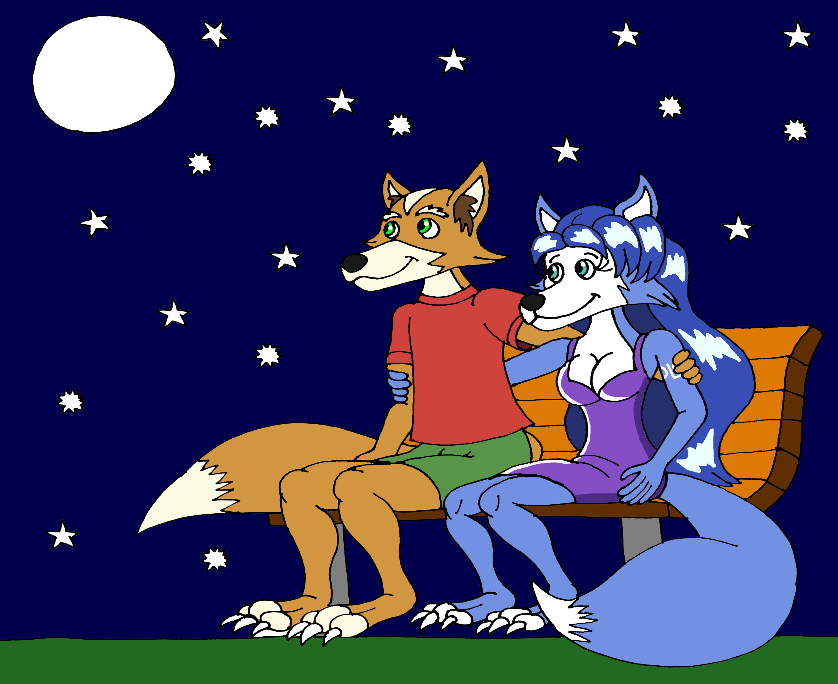 Fox And Krystal Star Gazing By Rodan5693 On Deviantart