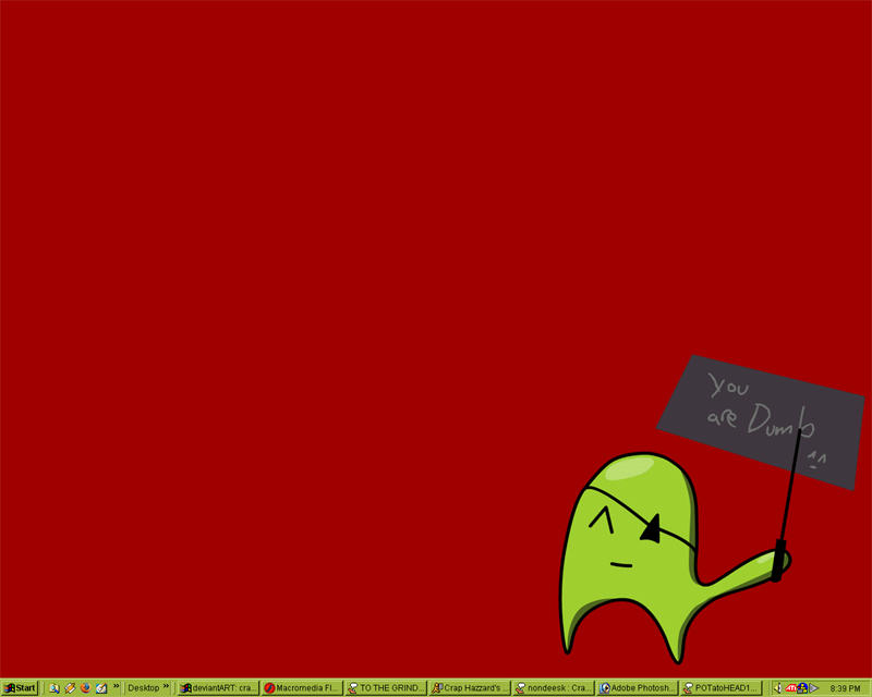 My Desktop: A Cute Blob Thing by craphazzard on DeviantArt