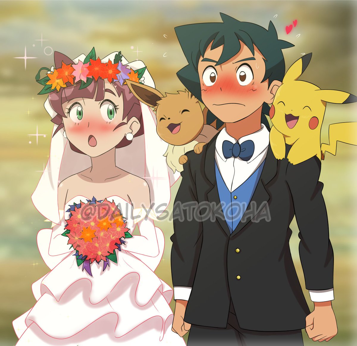 Ash Ketchum X Chloe Cerise Wedding Day By Itzahk1 On Deviantart