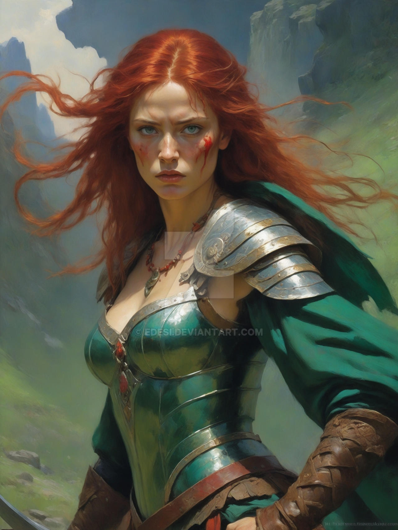 Mysterious Lady Warrior By Edesi On Deviantart