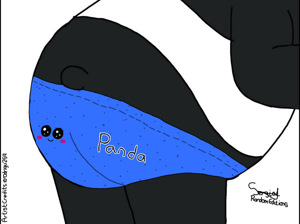 Panda Big Butt Blue Speedo Swimsuit Edition By Sergibluebird16 On