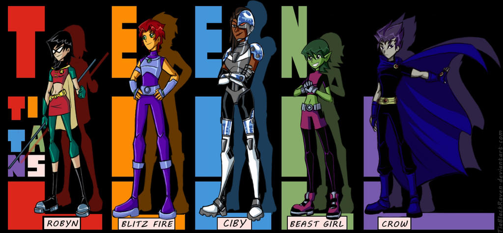 Teen Titans Genderbend By Tiablackraven On Deviantart