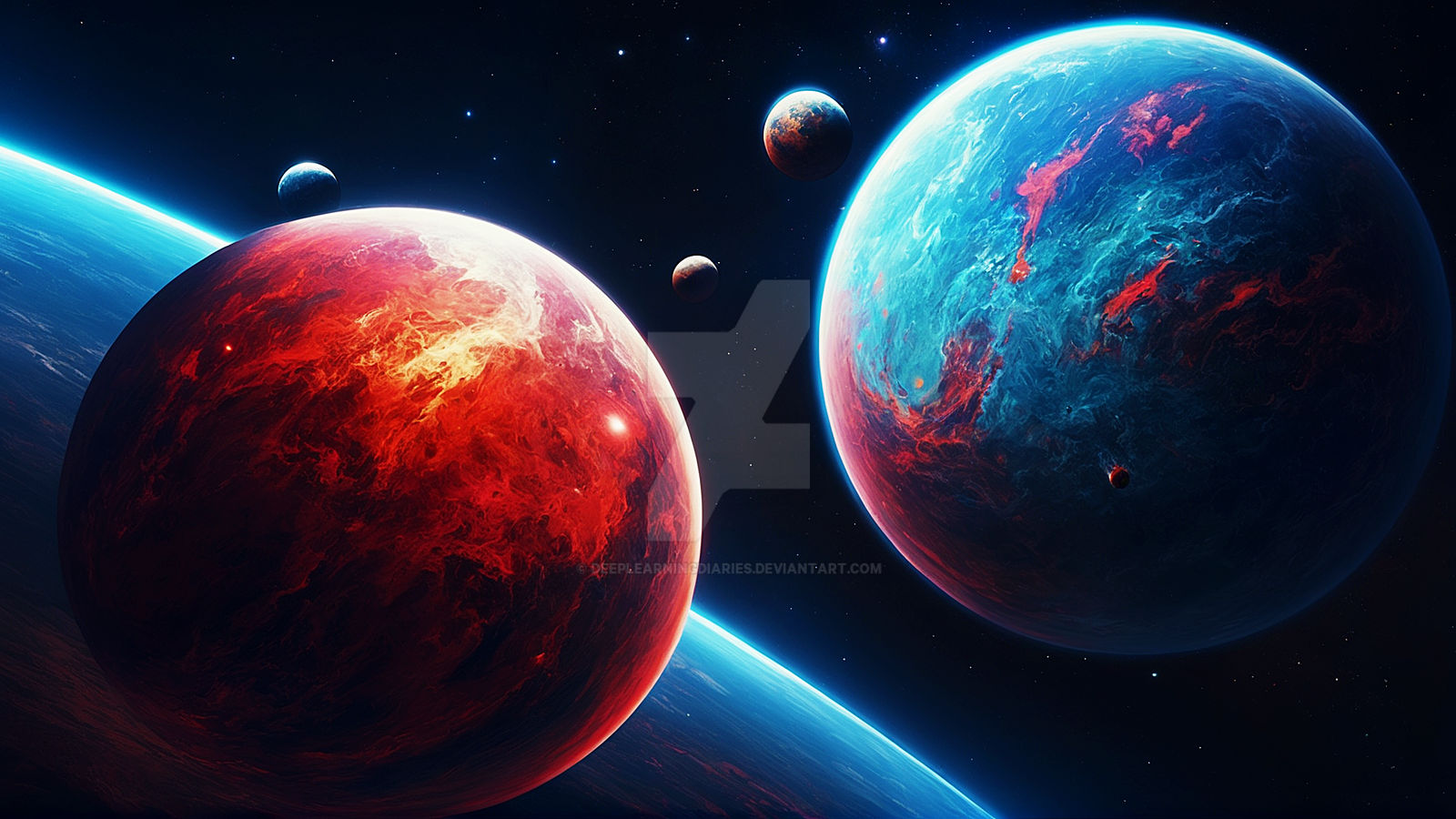 Twin Planets by deeplearningdiaries on DeviantArt Twin Planets by deeplearningdiaries on DeviantArt