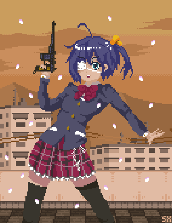 Pixel Art Rikka Takanashi By Semonx On Deviantart
