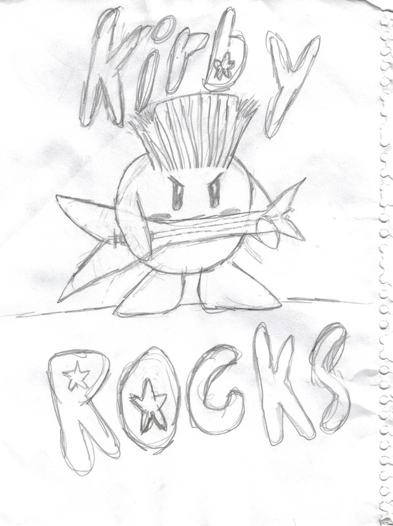 Kirby-Guitar and Mohawk by KutlassHSwords on DeviantArt