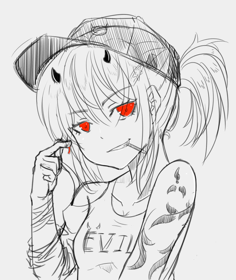 Bad Girl Sketch By Kikonomi On Deviantart