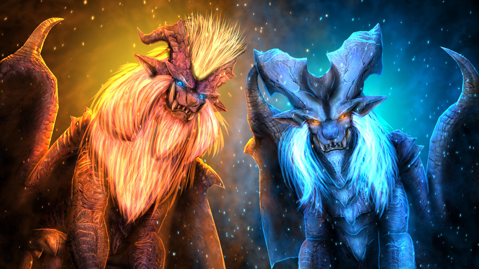 Two Large Cats By Muktapa On Deviantart