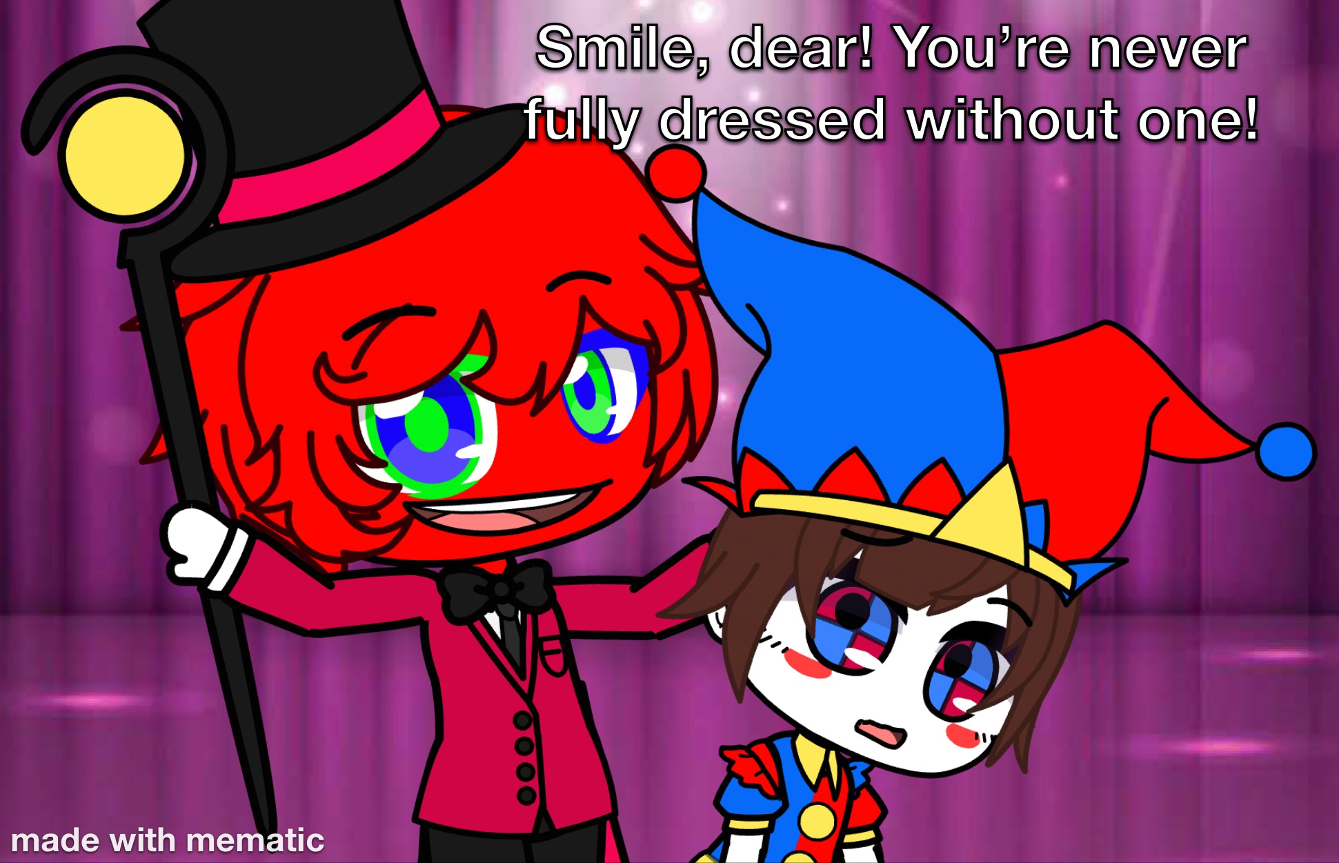 Caine And Pomni By Kanohi Zeo On Deviantart