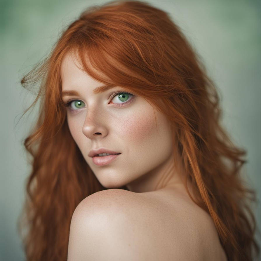 Skinny Long Ginger Hair Freckles Blue Eyes Small B By Trueinfernus On