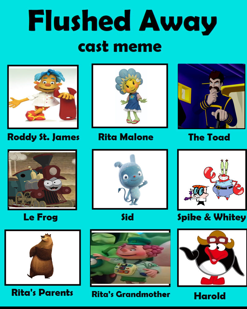 Flushed Away Cast Meme By 2013owen On Deviantart