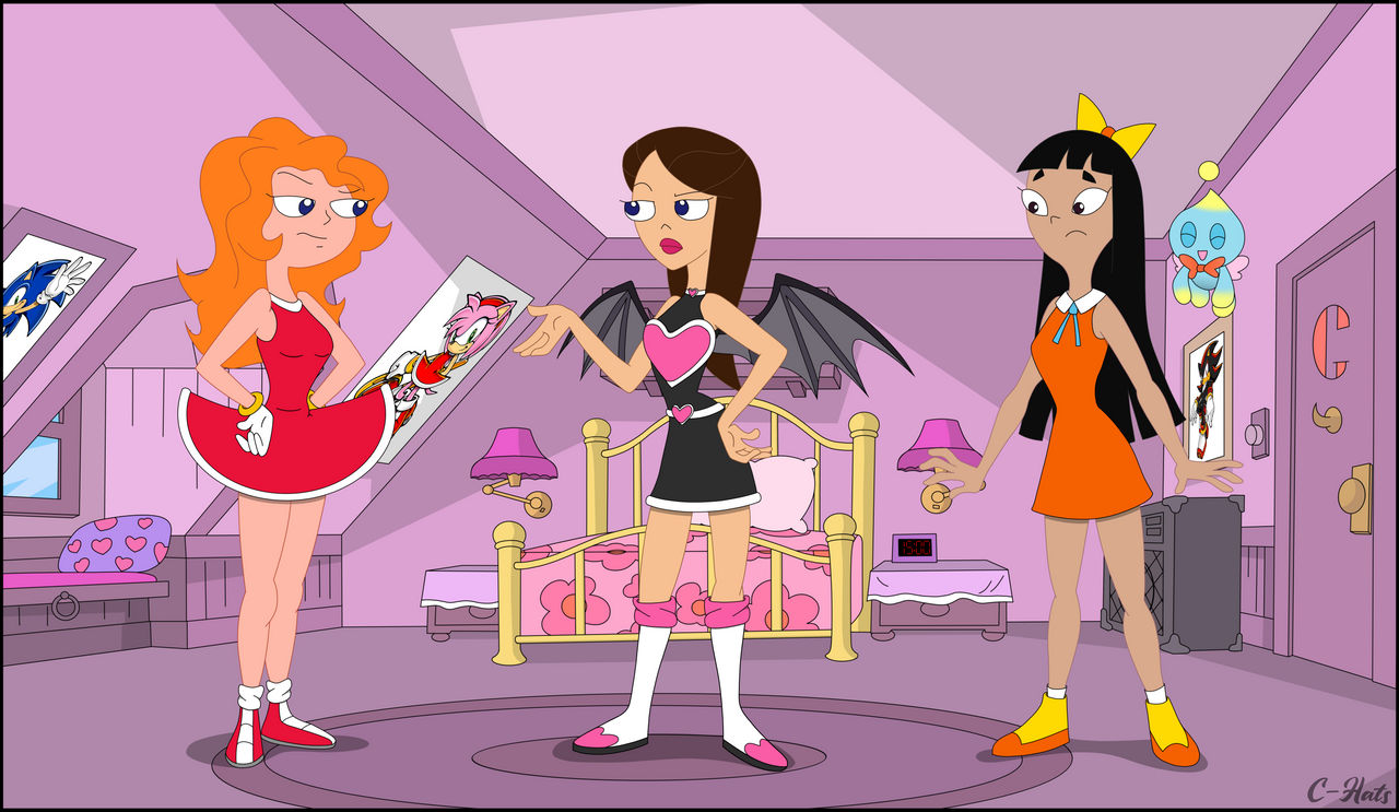 Phineas And Ferb Girls X Sonic The Hedgehog By C Hats On Deviantart