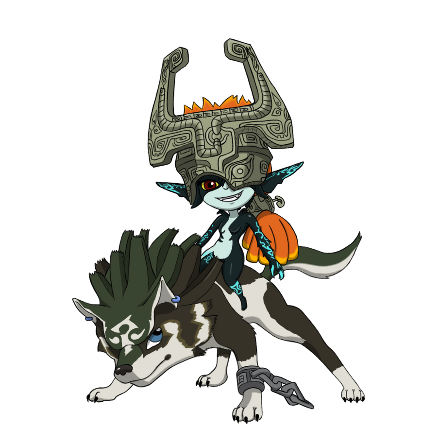 Wolf Link And Midna Chibis By Equilibrik On Deviantart