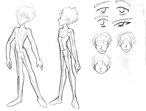 how to draw young male body