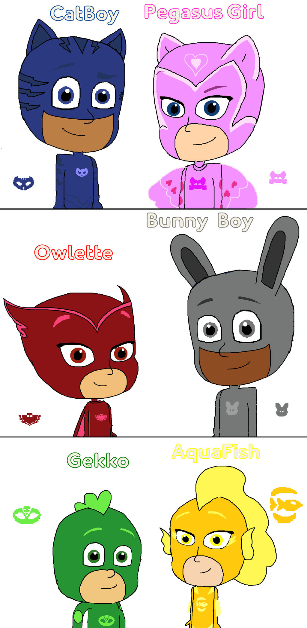 The 6 PJ Masks My Version By TheGothEngine On DeviantArt the-6-pj-masks-my-version-by-thegothengine-on-deviantart
