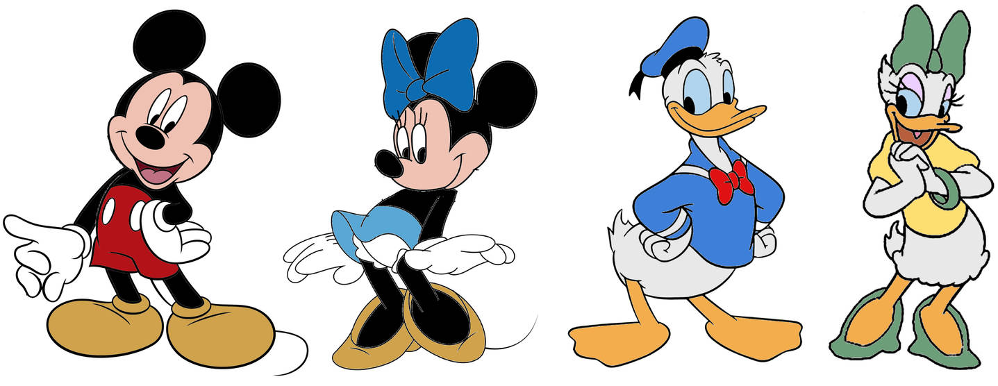 Mickey Minnie Donald Daisy 1 By Thegothengine On Deviantart