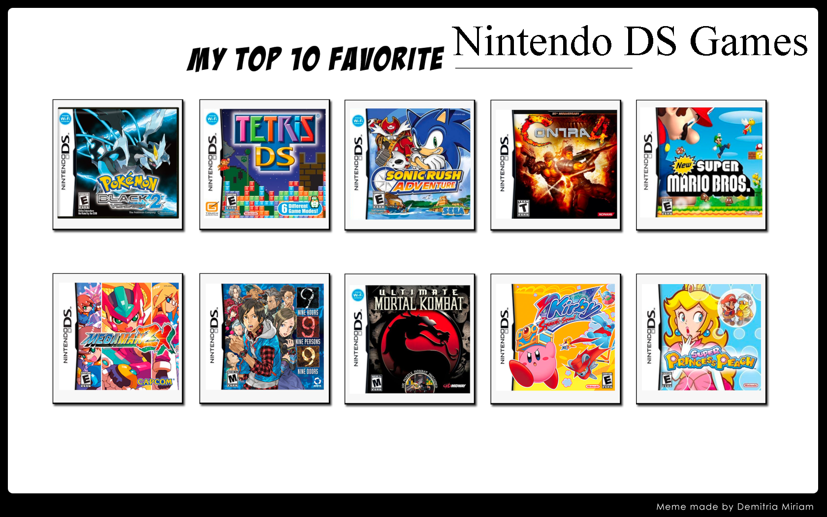 Top 10 Nintendo Ds Games By Forestthegamer On Deviantart
