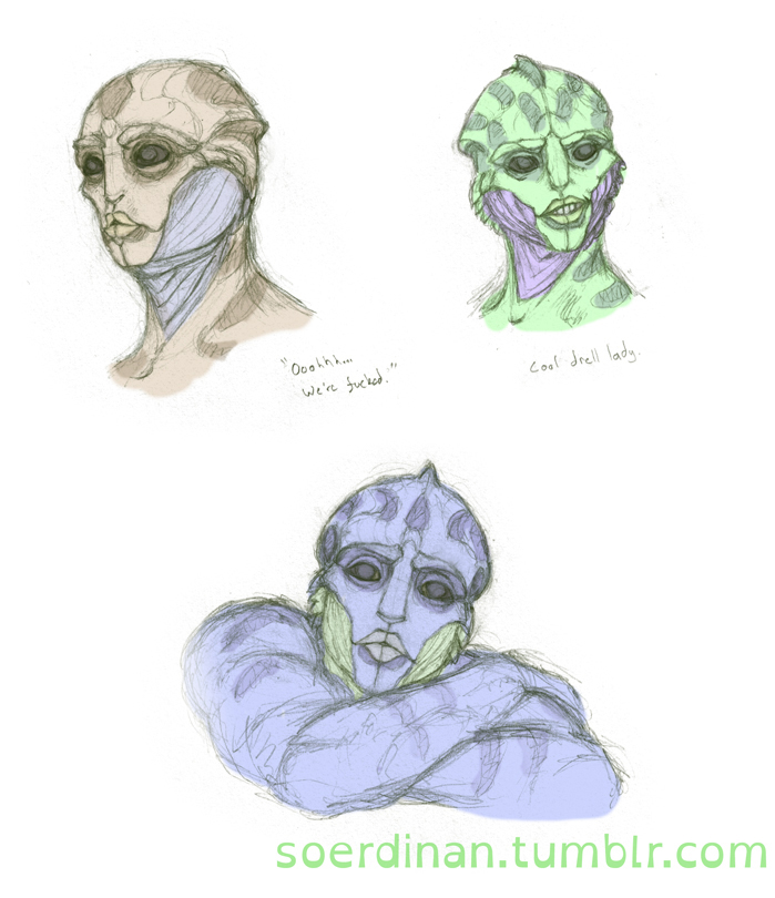 Mass Effect Drell Portrait Sketches By Soerdinan On Deviantart