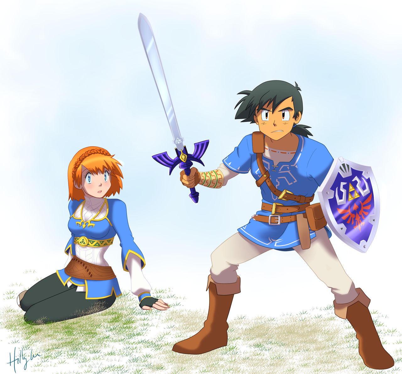 Commission Ash And Misty Breath Of The Wild By Hollylu On Deviantart