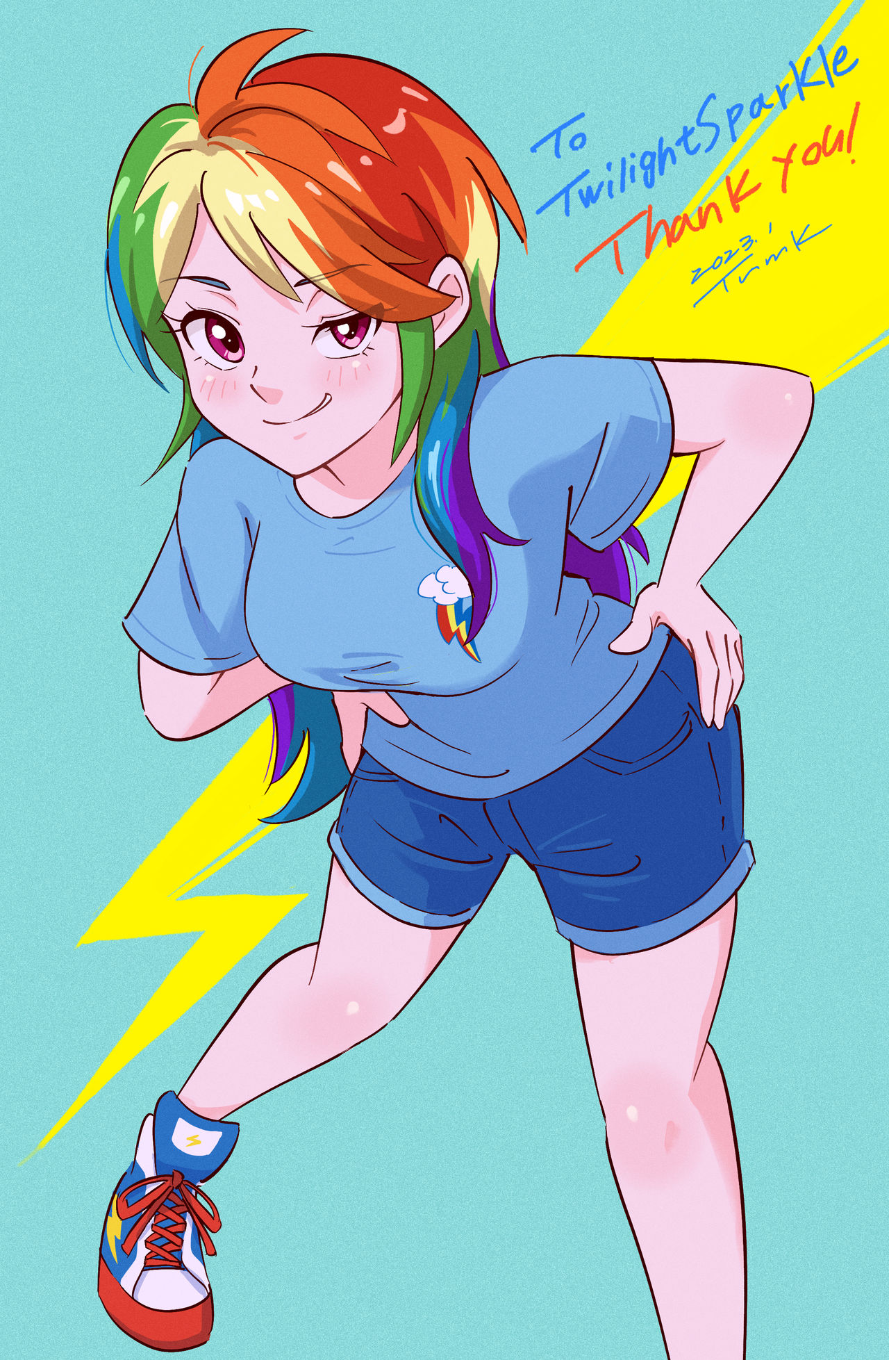 Classic Anime Style Rainbow Dash Human By Gpsss On Deviantart