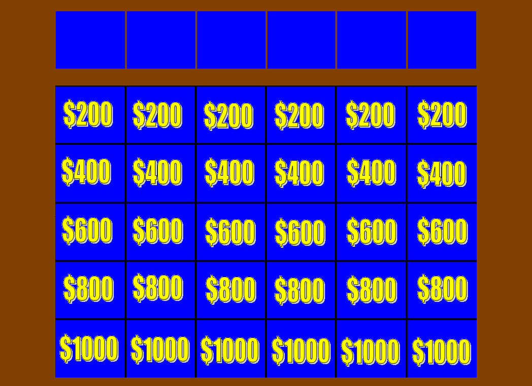 Jeopardy board--R1 template by BKA-Chief on DeviantArt