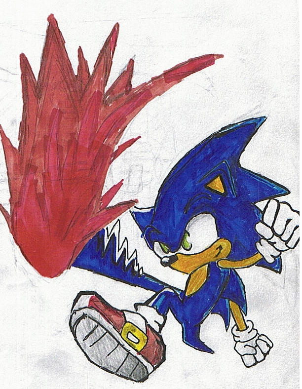 sonic battle drawing by mithrealmouse on DeviantArt