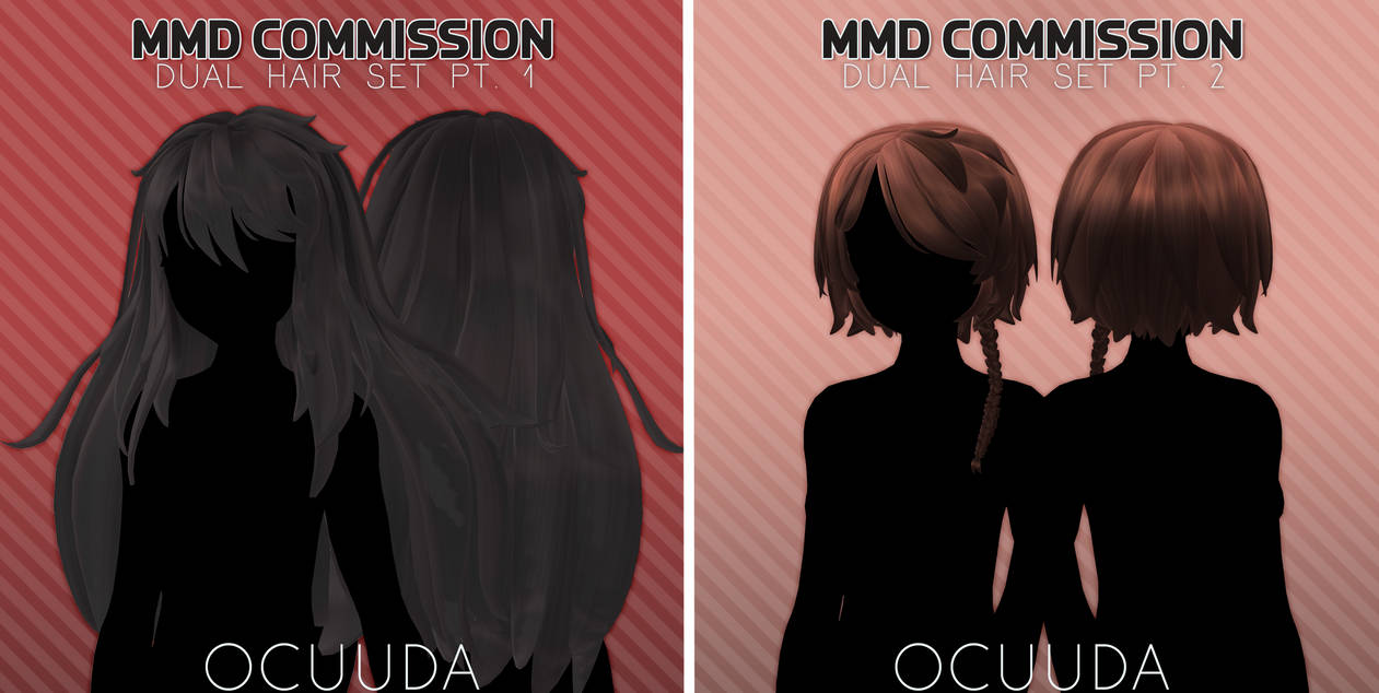 Mmd Commission Dual Hair Set By Ocuuda On Deviantart