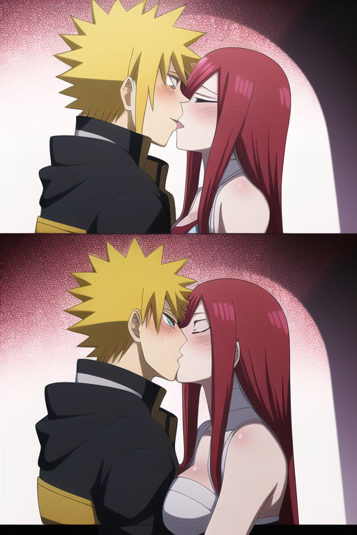 Uzumaki Naruto X Erza Scarlet Kiss By Hidekirider07 On Deviantart