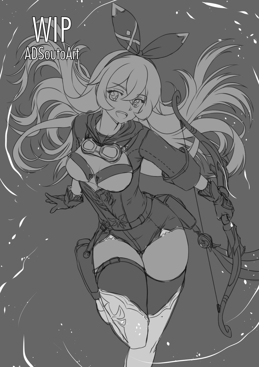 WIP - Amber the Outrider / Genshin Impact by ADSouto on DeviantArt WIP - Amber the Outrider / Genshin Impact by ADSouto on DeviantArt